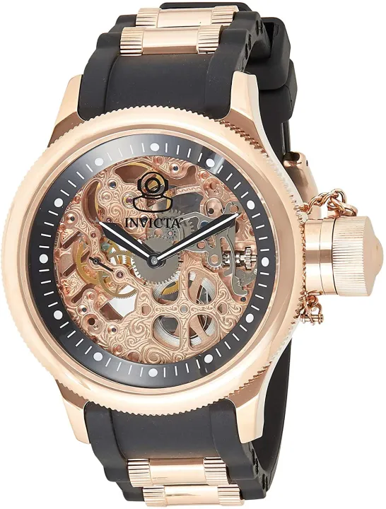 Invicta Men's 1090 Russian Diver Rose Gold-tone Stainless Steel ...