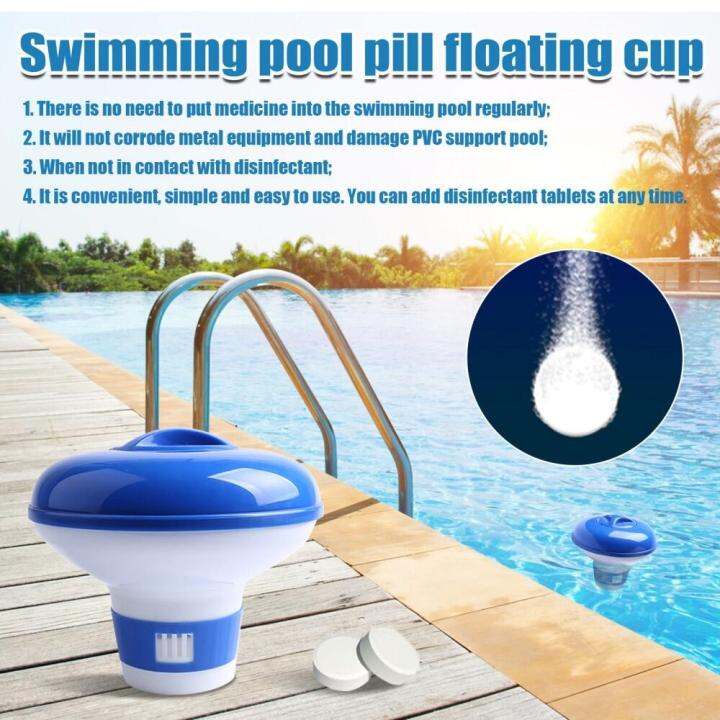 Pool Floating Dispenser Swimming Pool Chemical Floater Chlorine Bromine ...