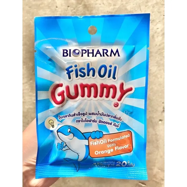 (พร้อมส่ง) Fish Oil Gummy 20 g BIOPHARM เยลลี่ผสมน้ำมันปลา ไบโอฟาร์ม ...