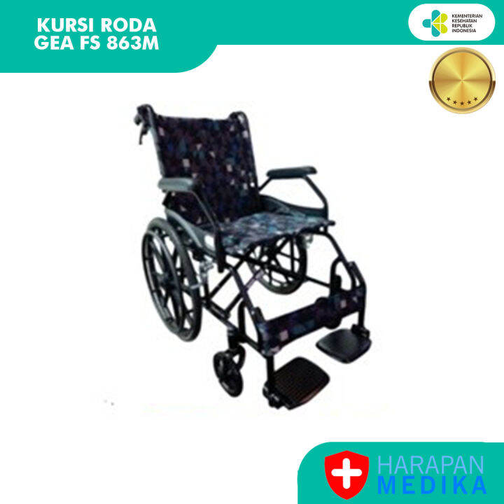KURSI RODA TREVEL GEA FS 863M BLACK STEEL | Lazada Indonesia