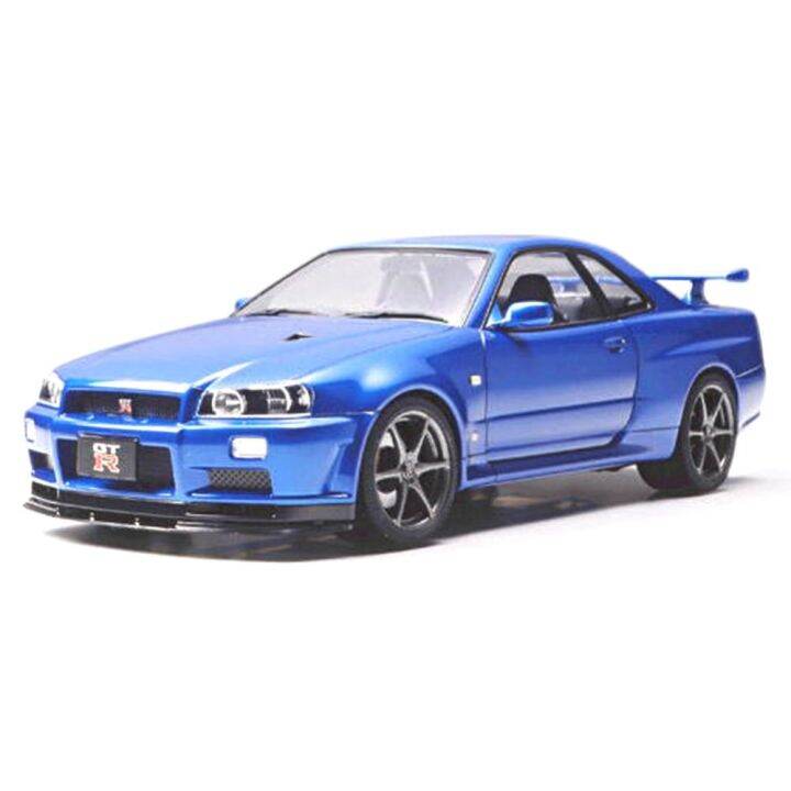 Kit bangunan Model plastik 1/24 Skyline GTR Vspec 2 R34 skala mobil ...