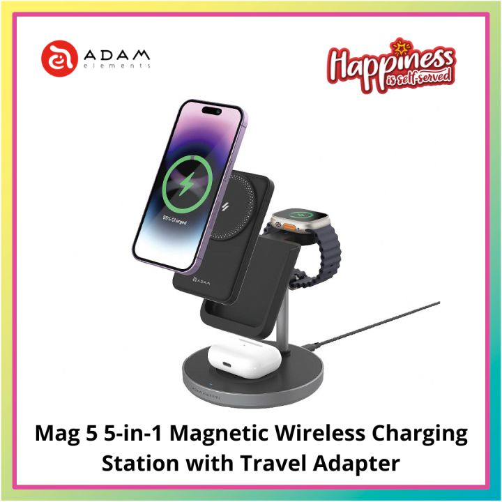 Adam Element Mag 5 5-in-1 Magnetic Wireless Charging Station with ...