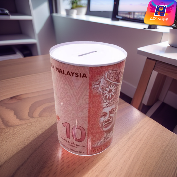 1xCoin Box Ringgit Saving RM 10 Tin Kids Adult Saving Metal Coin Bank ...