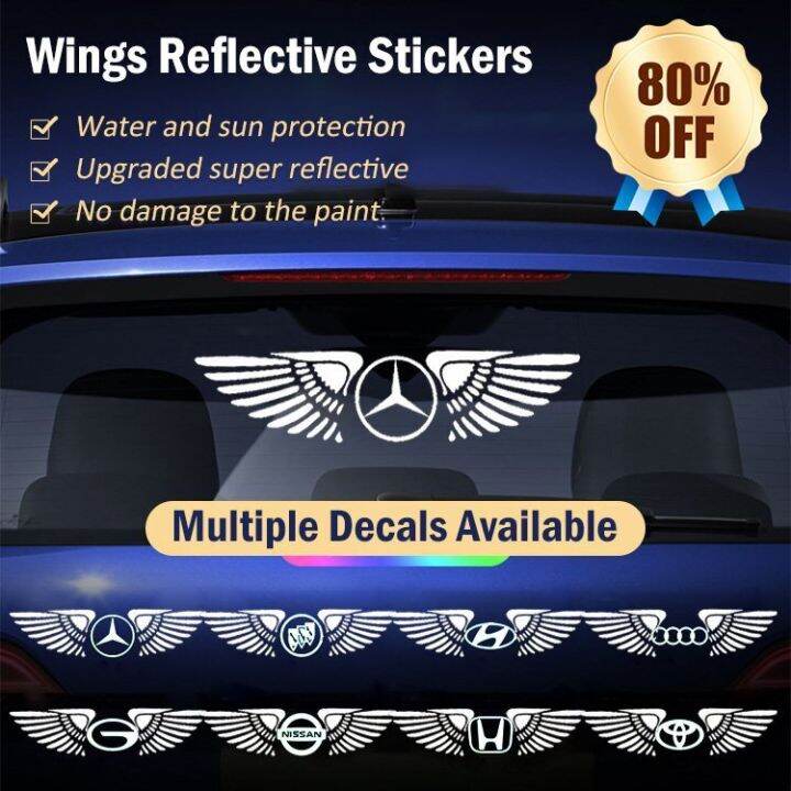 Gorich Special for cars. Angel wings reflective stickers Safety Mark ...