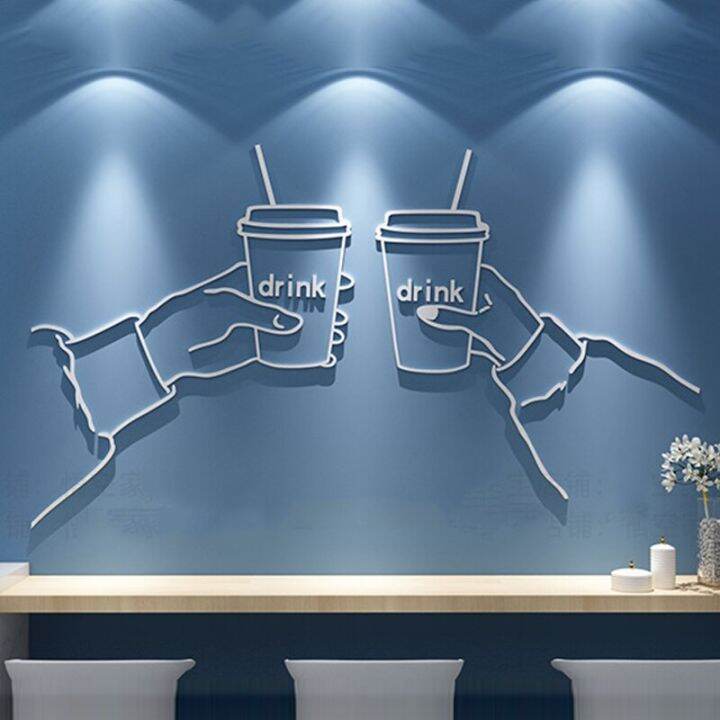 Milk Tea Shop Wall Decoration Stickers Drink Convenience Store ...