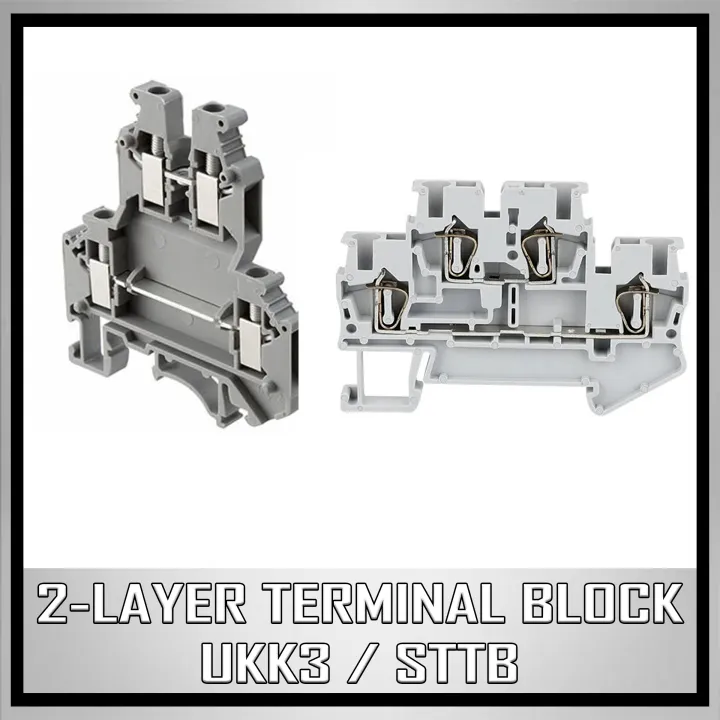 TERMINAL BLOCK 2-LAYER STTB 2.5mm² PUSH-IN / UKK3 2.5mm² SCREW TYPE ...