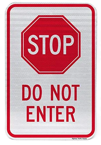 Stop Do Not Enter Sign Sign M Engineer Grade Prismatic Reflective on ...