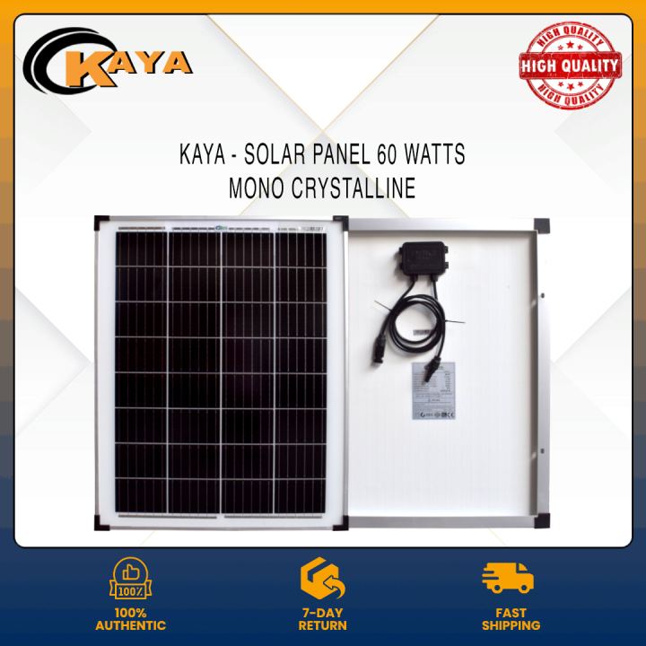 KAYA SOLAR PANEL - 60/120/160/220/280 Watts Mono Crystalline Solar ...