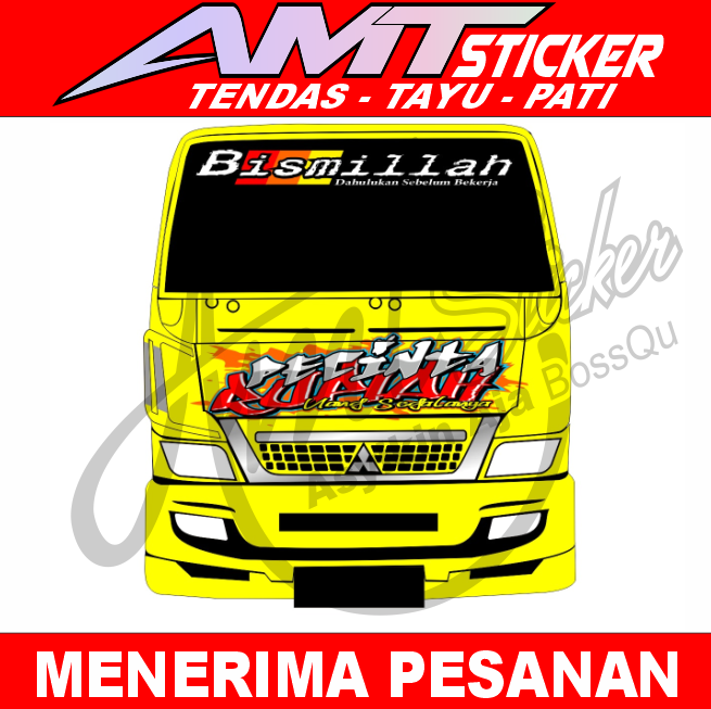 [COD] Stiker Tulisan Dada Depan Truk - Canter Sticker Kabin Depan ...