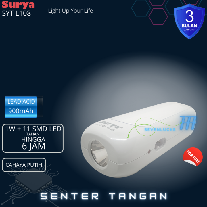 Senter Darurat Surya SYT L108 / Senter SURYA SYT L-108 / Senter ...