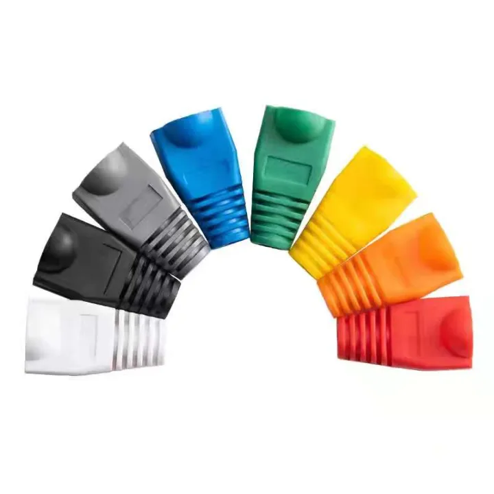 1 plastic contains 20 pcs Network crystal head color sheath suitable in ...