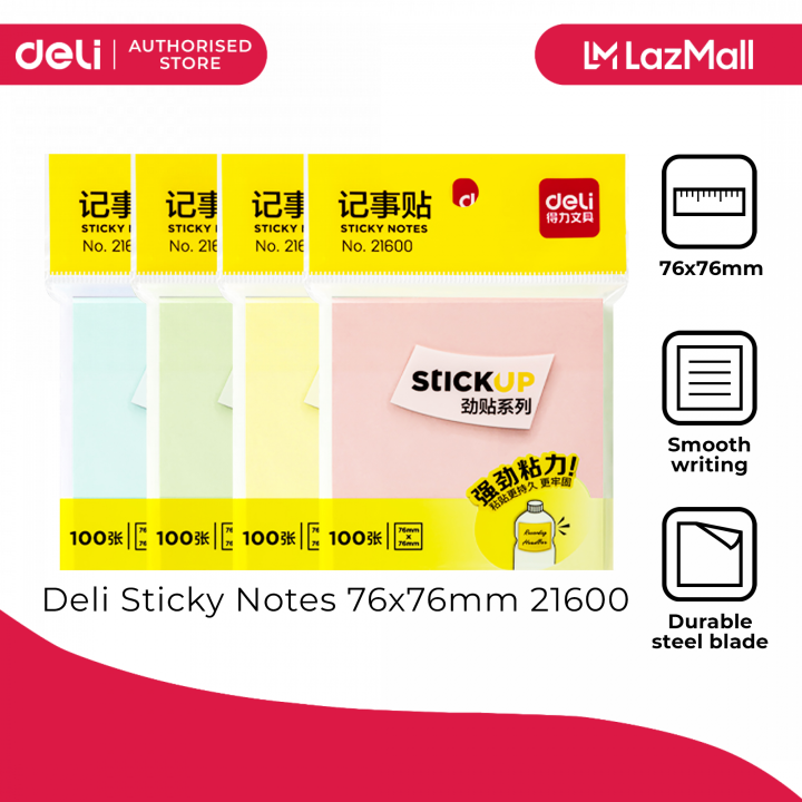 Deli 21600 Sticky Notes 76x76mm | Lazada PH