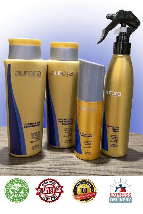AURORA ITALIAN Coconut Oil Silk Revival Shampoo 300ml | Lazada