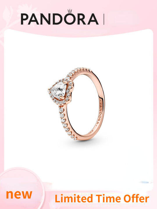 แพนดอร่า แหวนหัวใจหรูหรา แหวนผู้หญิง Pandoraˉrose gold ring Pandoraˉ ...