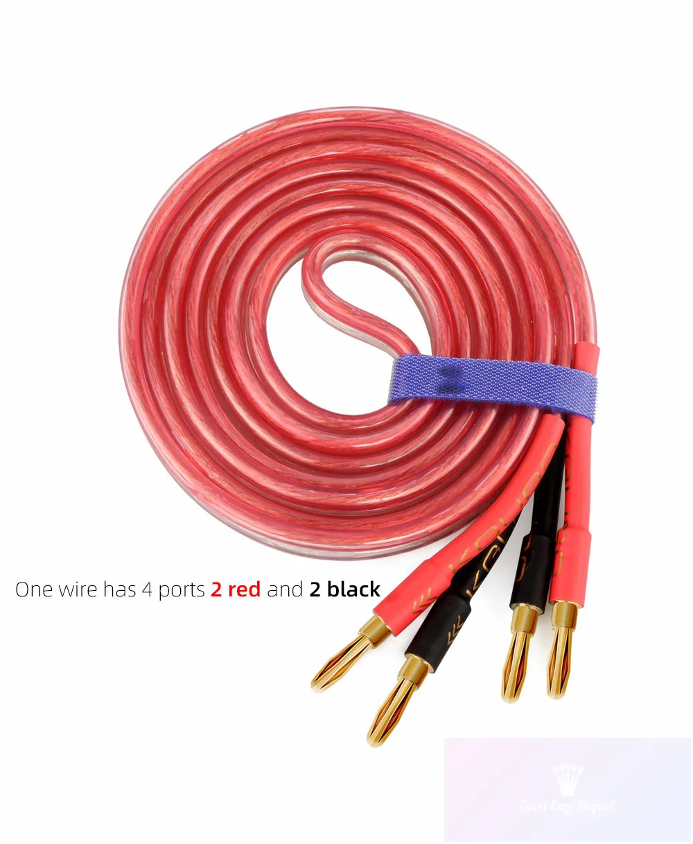 【2023】HiFi Gold Plated Speaker Cable High-End 4N Speaker System Oxygen ...