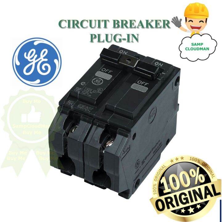 Original GE Plug In 2 Pole Circuit Breaker 15A 20A 30A 40A 60A 100A Ampere G.E. General Electric ...