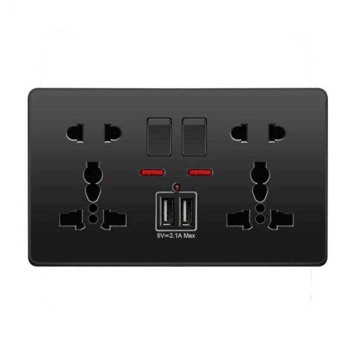 Power Socket with 2 USB Charging Port Surge Protector UK Standard ...