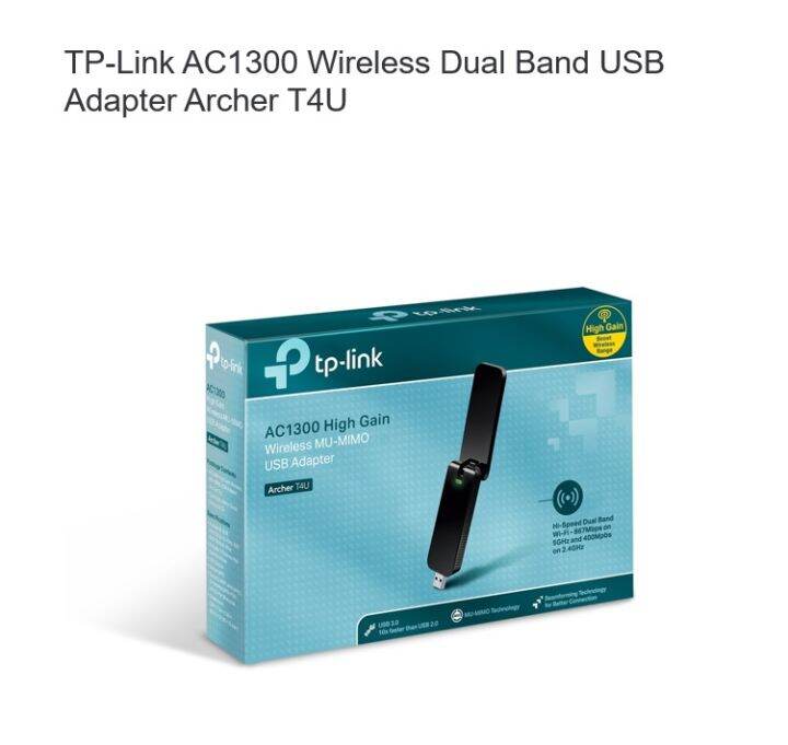 TP-Link Network Archer T4U AC1300 Wireless Dual Band USB Adapter(Warranty Lifetime) | Lazada.co.th