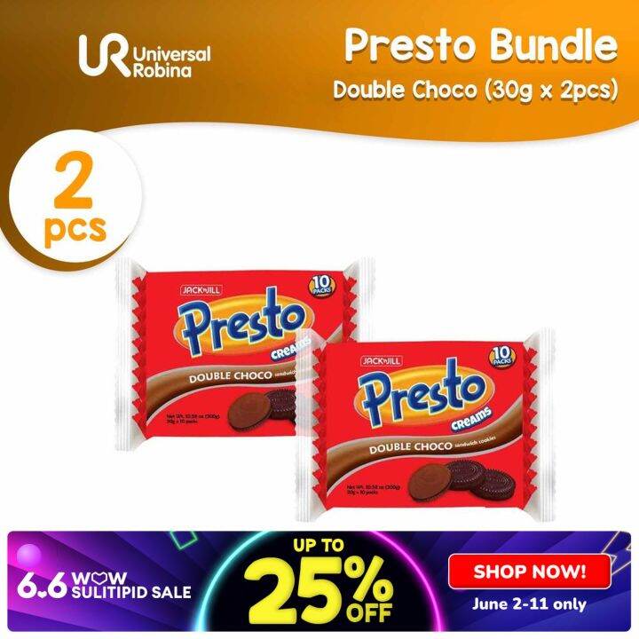 Presto Creams Double Chocolate (30g x 10) x 2 | Lazada PH