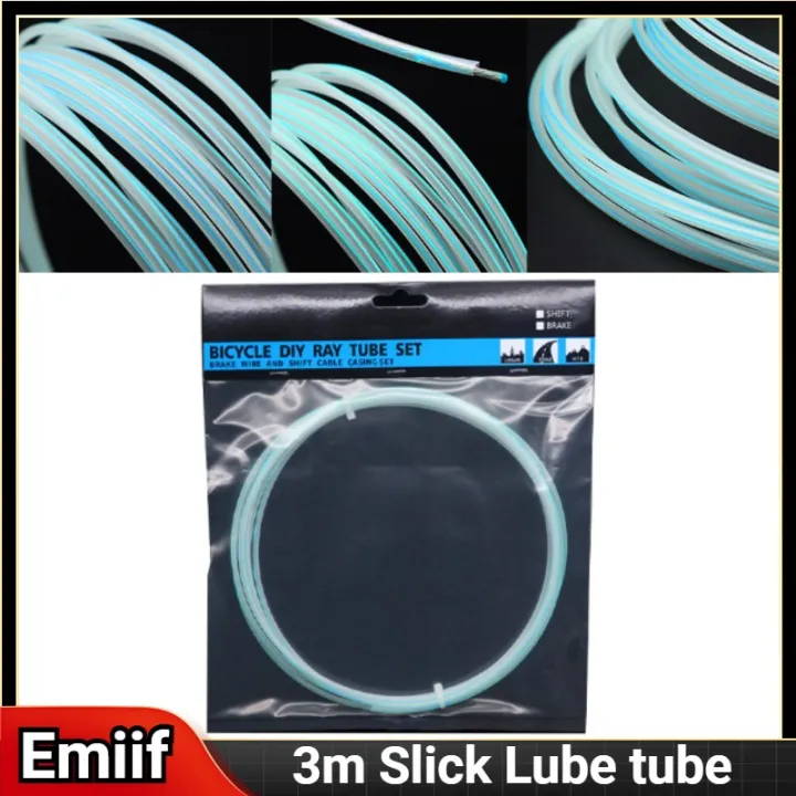 Emiif 3m Bike Slick Lube Liner Tube Front Rear Shifter Inner Cable Tube ...