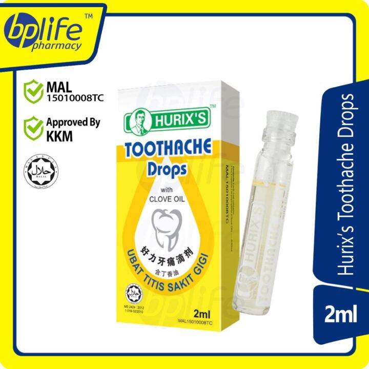 Hurix's Toothache Drops With Clove Oil 2ml | Lazada