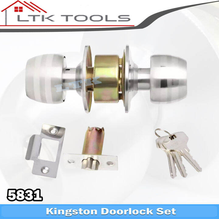 Cylinder Door Lockset Round Handle w/ 3 pcs. Key's | Lazada PH