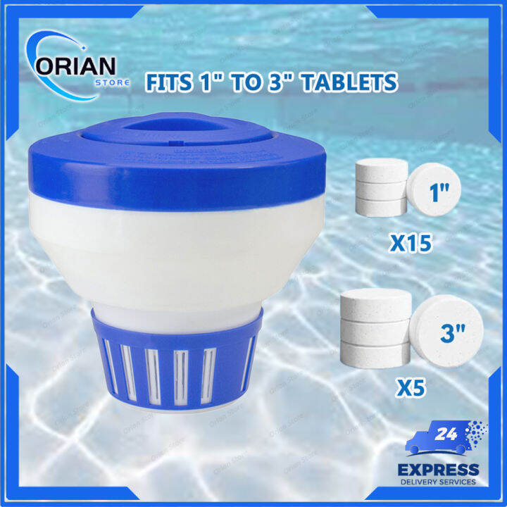 Floating Pool Chlorine Tablet Dispenser for Swimming Pools Adjustable ...
