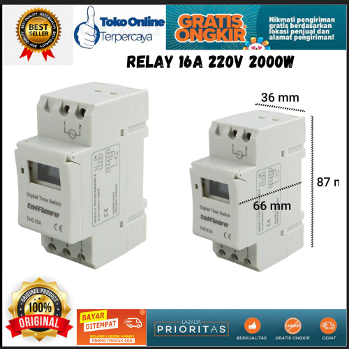 BEST SELLER Taffware Timer Programmable Time Switch Relay 16A 220V ...