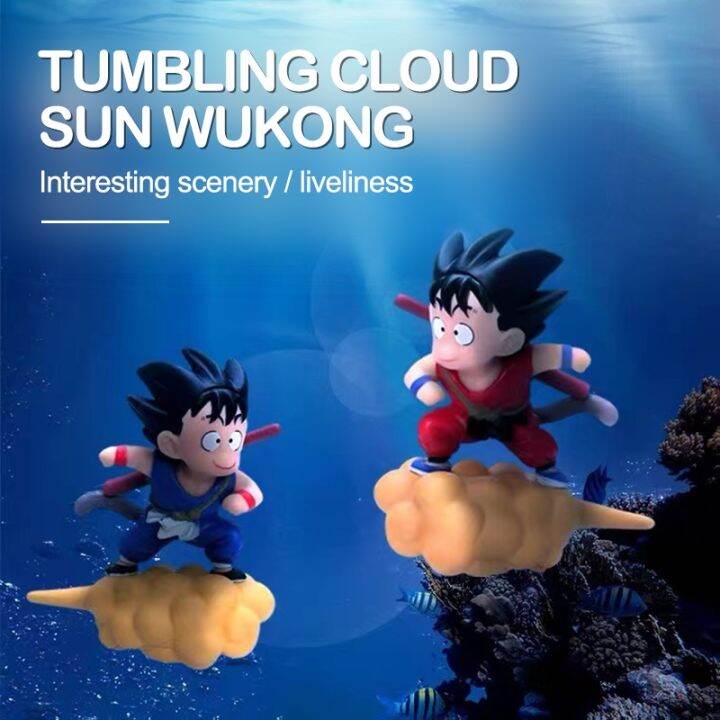 Fish Tank Simulation Figurine Floating Aquarium Accessories Son-Goku ...