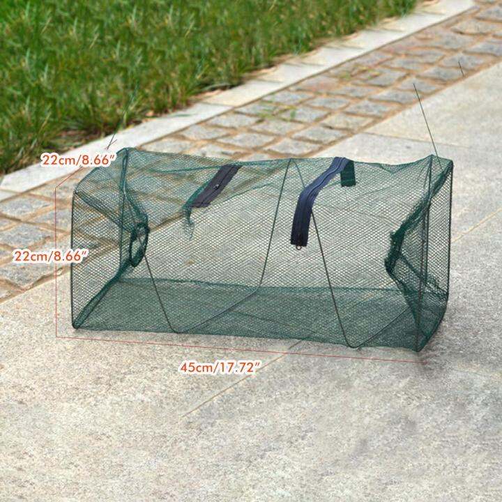 [Wondering] Portable Fishing Net Retractable Fish Shrimp Mesh Cage Cast ...