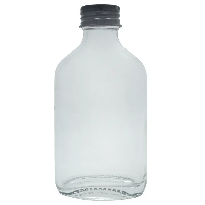 6 Pcs 125ML Clear Glass Lapat Tanduay Bottle With Cap Leak Proof Black Gold Silver Lid | Lazada PH