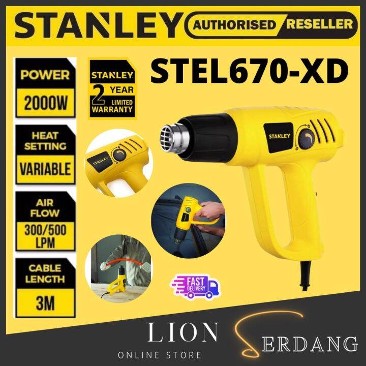 STANLEY HEAT GUN 2000W STEL670-XD - VARIABLE SPEED - ORIGINAL STANLEY ...