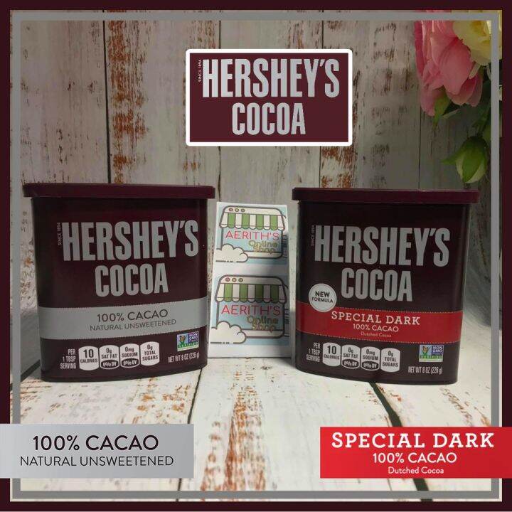 Hershey's Dark Cocoa Powder | Hershey's 100% Cocoa Natural Unsweetened ...