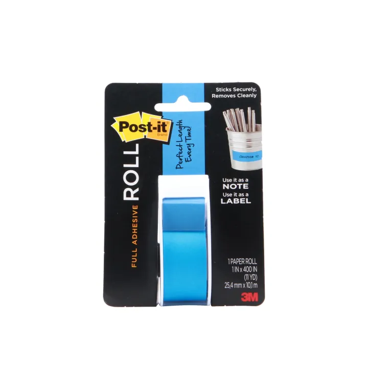 Post-it Full Adhesive Roll, 1'' x 400'', Mediterranean Blue, (2650-P ...