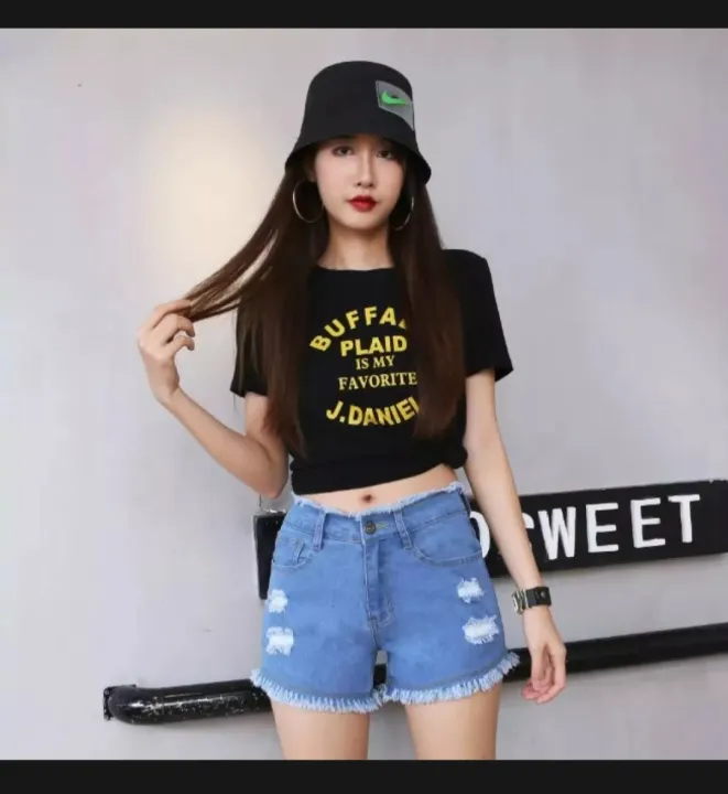 Maong Tattered Shorts For Women | Lazada PH