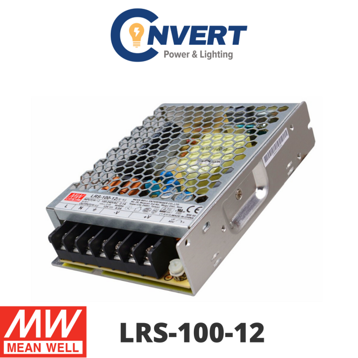 Mean Well LRS Series (LRS-100) LRS-100-12 Industrial Panel Mount ...
