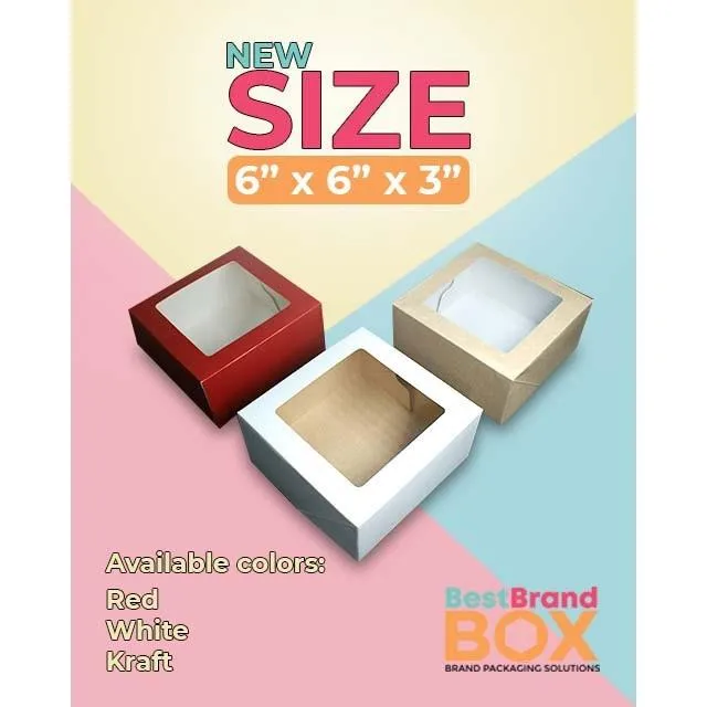 6x6 inches h window pastry box (10's) | Lazada PH