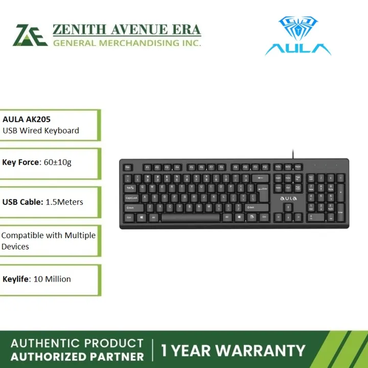 Aula AK205 USB Wired Keyboard | Lazada PH