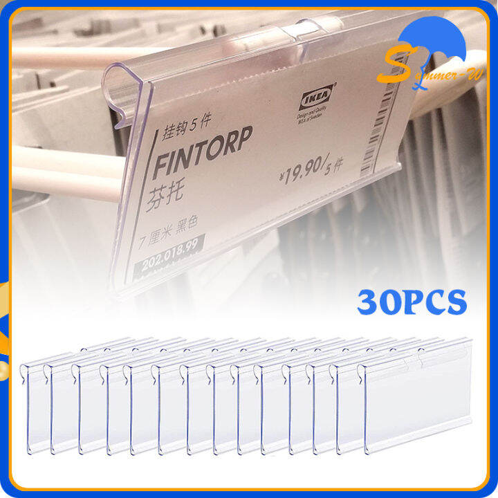 30pcs Label Harga Mika Price Tag Holder PVC Price Tag Card Price Tag ...