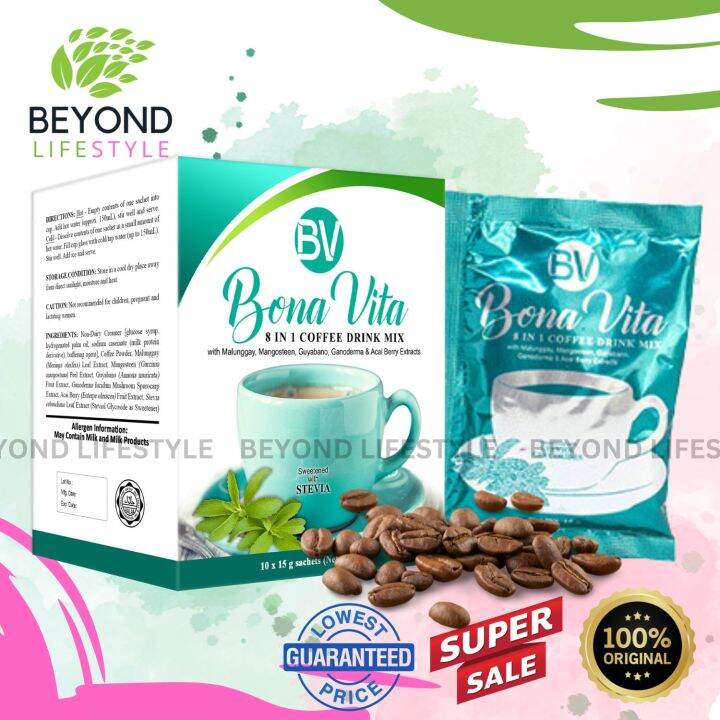 Bona Vita 8 in 1 COFFEE Drink (1 BOX) (10 Sachets) | Lazada PH