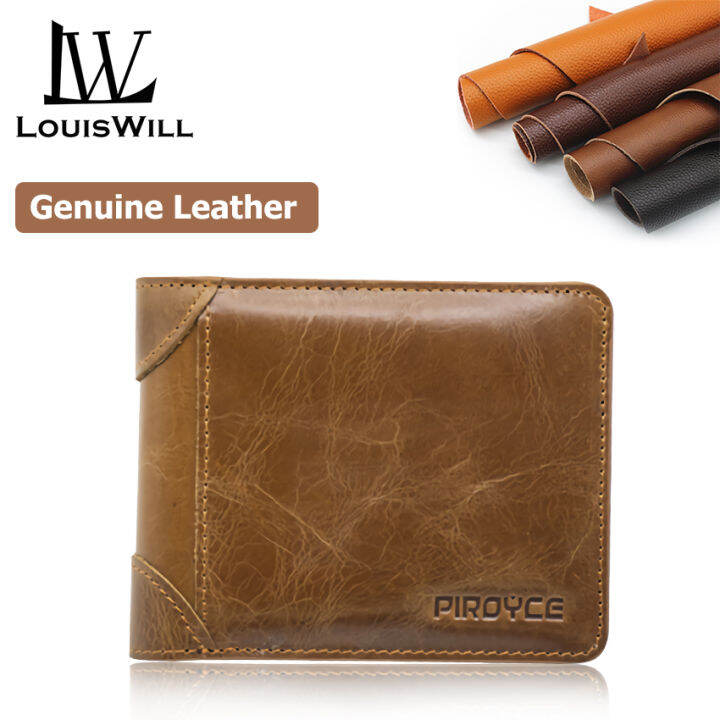 LouisWill wallet for man Men's True Leather Foldable Wallet Coin Purse ...