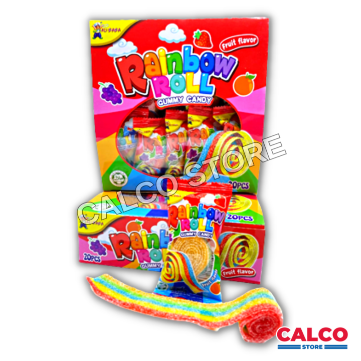 20g x 20pcs Ali Baba Rainbow Roll Gummy Candy Fruit Flavor Halal | Lazada