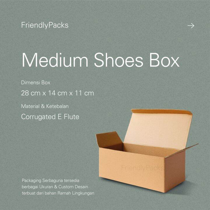Medium Shoes Box Packaging Corrugated / Kotak Sepatu | Lazada Indonesia