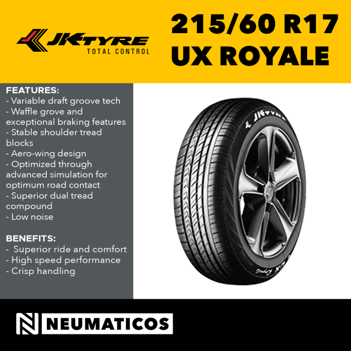 JK Tyre 215/60 R17 UX Royale Passenger Car Radial Tire Made in India ...