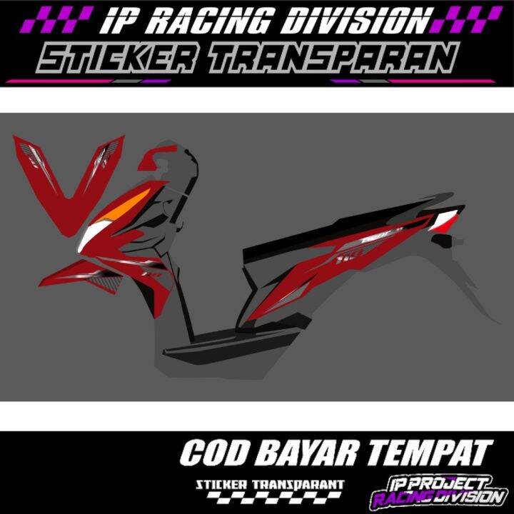 STRIPING STICKER BEAT 110 KARBU TRANSPARAN STRIPING TRANSPARANT VIRAL ...