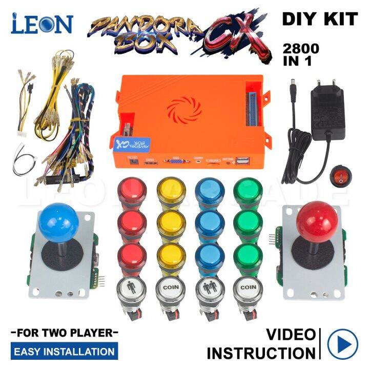 Kit Bartop Pandora Arcade Box Cx Led Cable Arcade Button Illuminated ...