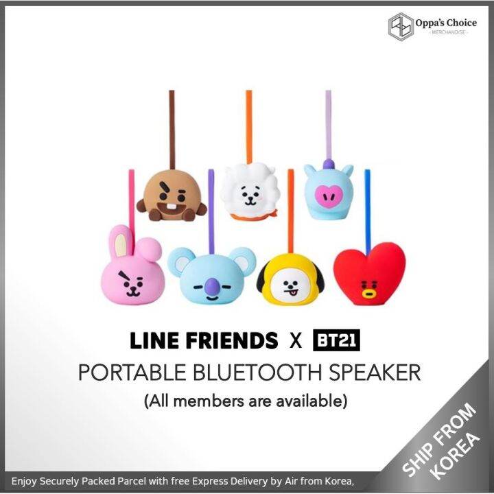 🇰🇷 LINE FRIENDS BT21 (BTS) Mini Bluetooth Speaker (100% Original from Korea) | Lazada PH