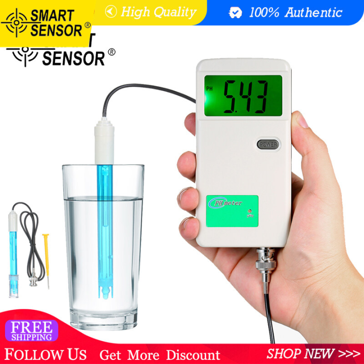 Smart Sensor pH Meter High Precision Portable pH Tester Backlight ...