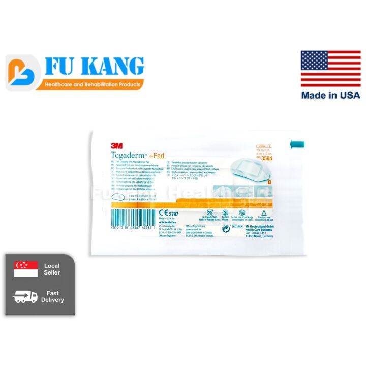 3M Tegaderm + Pad Transparent Film Dressing With Non-Adhesive Pad Per ...