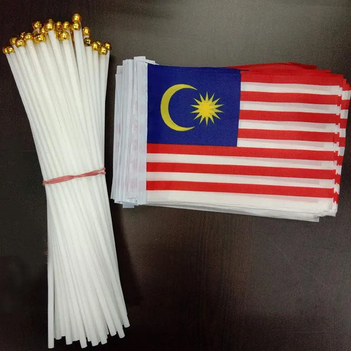 Merdeka Day Malaysia Hand Hold Flag, Hand Held Flag, Hand Flag, Bendera ...